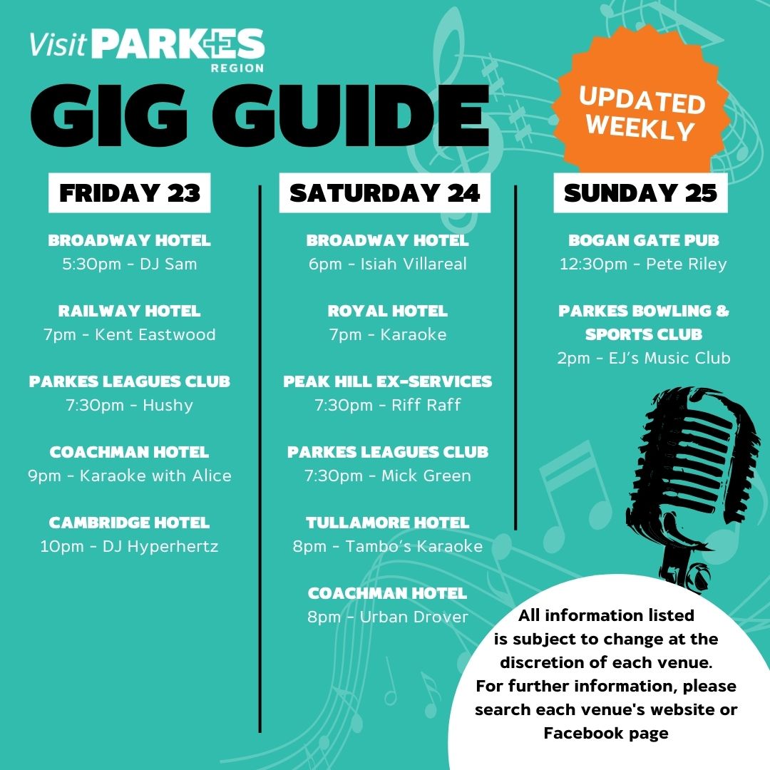 Gig Guide - Visit Parkes Region